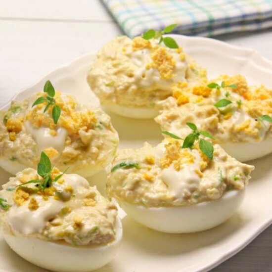Receta De Huevos Rellenos Con Pollo Estilo Argentino ¡casera Y Fácil